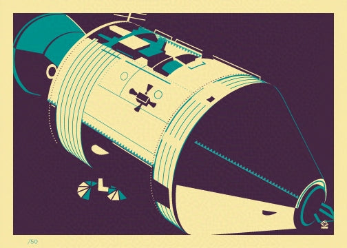 Apollo CSM Retro 5x7 Giclee Print – Monkey Minion