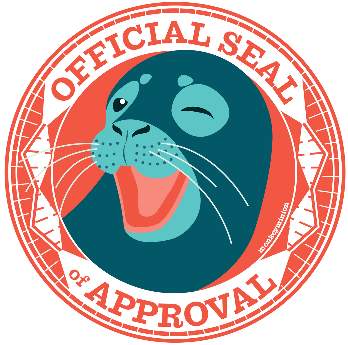 Seal of Approval 3 Inch Vinyl Sticker – Monkey Minion