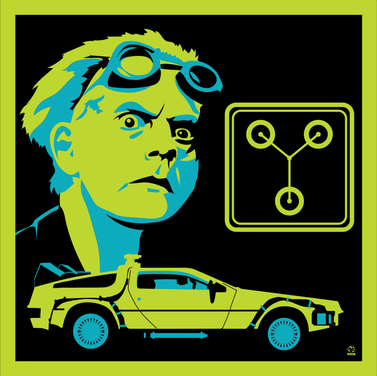 Great Scott 1955 - BTTF 8x8 Giclee Art Print – Monkey Minion