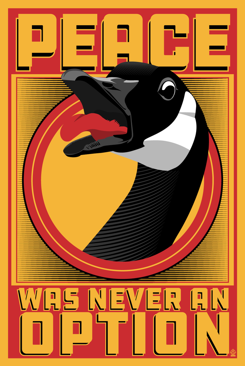 Peace Was Never An Option Goose - 12x18 POPaganada Print – Monkey Minion