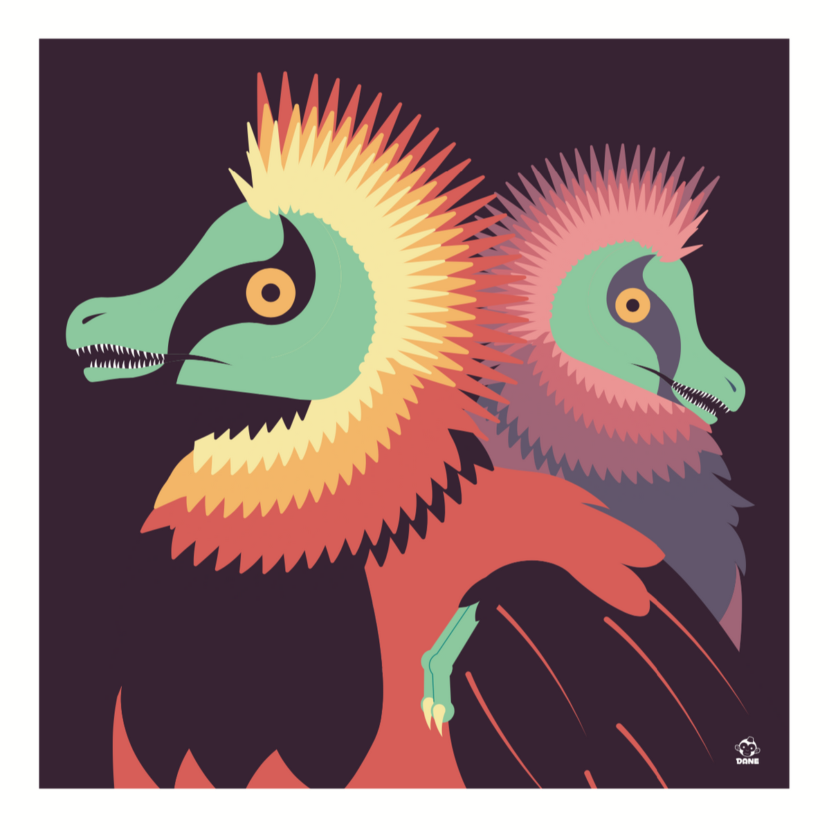 Raptors 10x10 Giclee Print – Monkey Minion